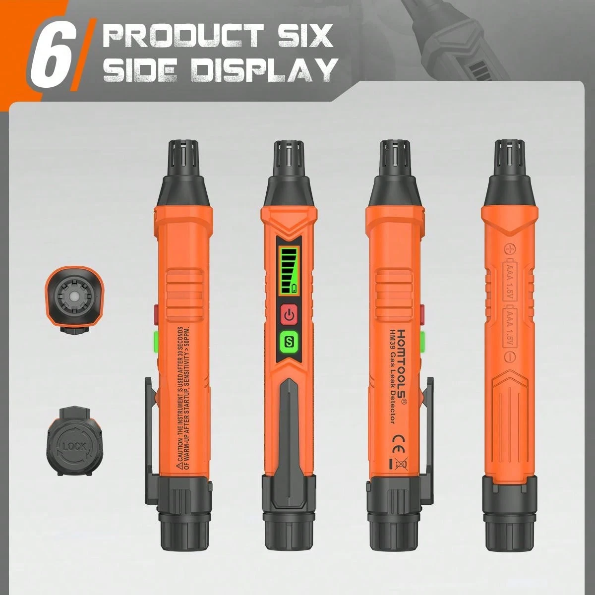 גלאי דליפת גז HM39, חיישן דיוק גבוה, תגובה מהירה, זיהוי של מספר גזים ...