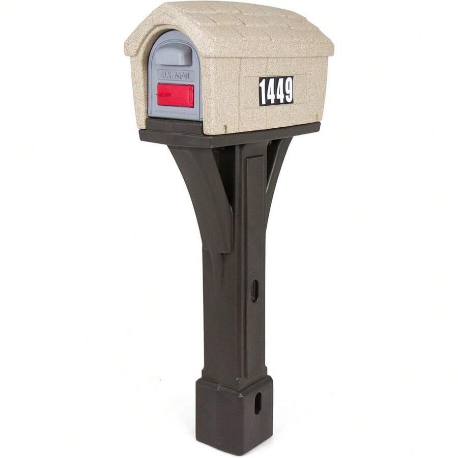 Plastic Simplay3 Classic Residential Mailbox & Post Mount Combo Kit ...