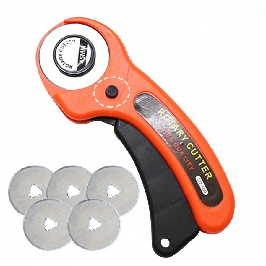 45mm Rotary Cutter With 5 Replacement Blades Safety Lock Rotary Cutter ...