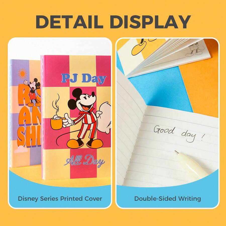 Miniso Miniso Disney Mickey 4pcs Set Cart Lined Notebook Thick Paper ...