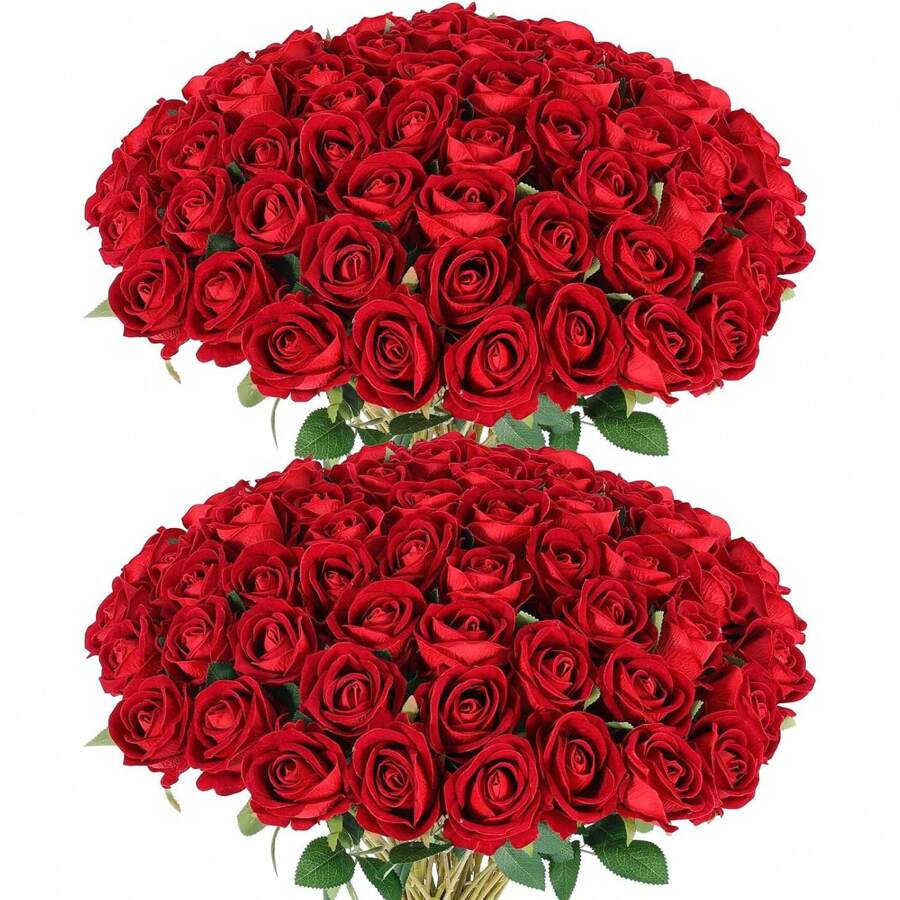 22 Pcs Artificial Roses In Bulk, Fake Silk Roses Realistic Roses For ...