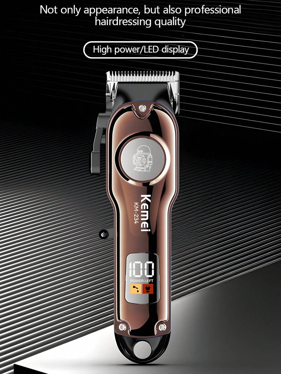 Kemei KEMEI KM-234 Salon Hair Clipper Digital USB Rechargeable Hair ...