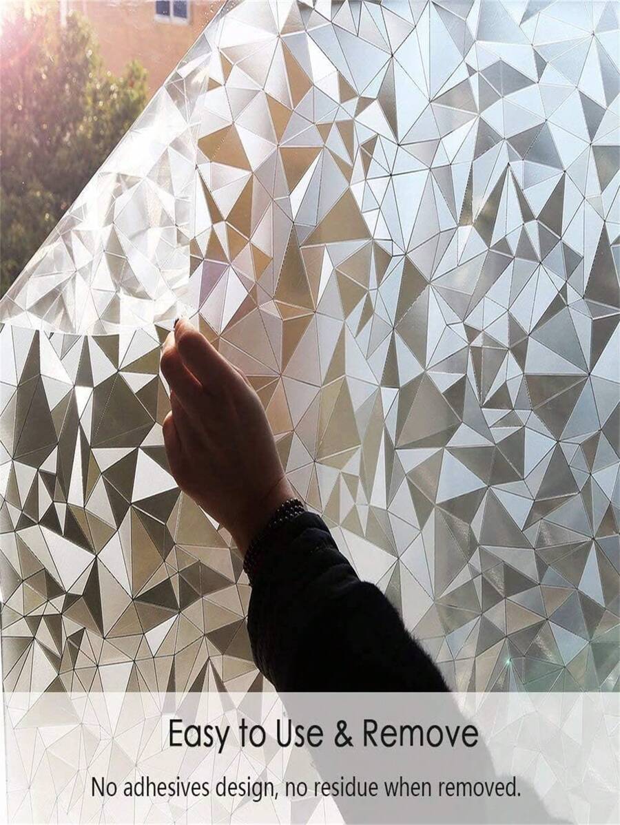 3D Adhesive Free Electrostatic Window Film Privacy Cutting Glass Window ...