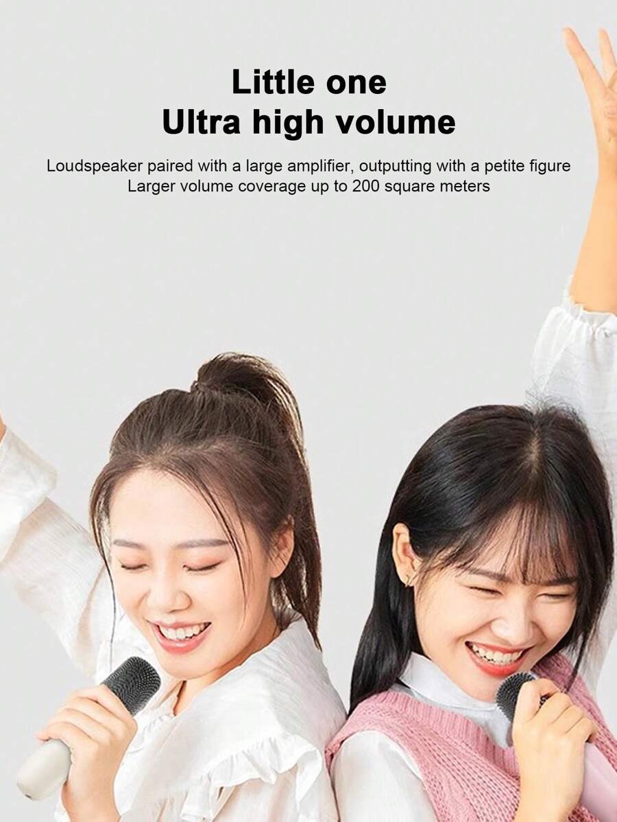 AIRUIKA Draagbare K12 draadloze luidspreker, mini draadloze karaokemicrofoon, alles-in-één ...