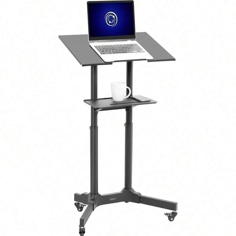 Mobile Lectern Multi-Purpose Podium, 24 X 16 Inch Tray, Steel Height ...