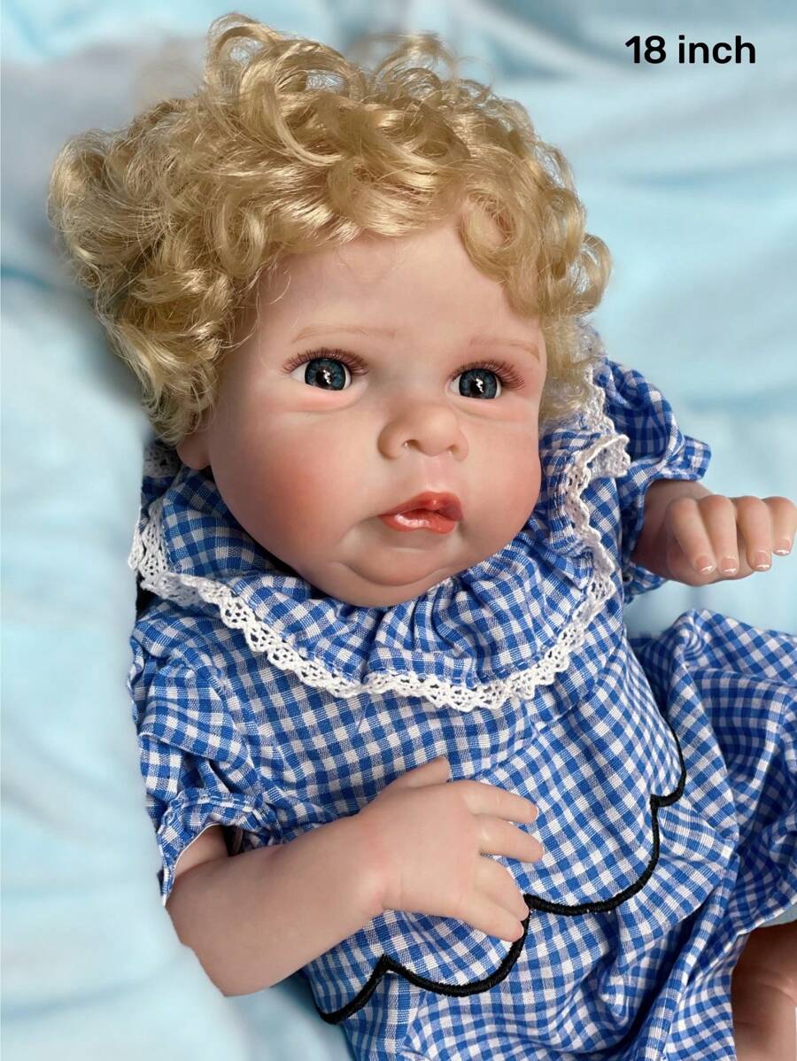 Bonecas Reborn Bebês Realistas 18 Polegadas Olhos Abertos Bonecas Recém ...