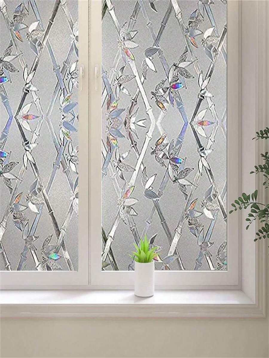 Window Privacy Film, 3D Colored Glass Film, Vinyl Decorative Window ...