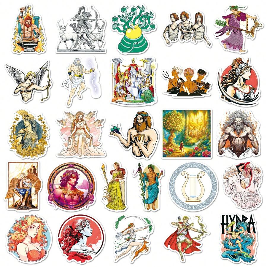 51/102pcs Ancient Greek God Sticker Aesthetic Stickers For Scrapbook ...