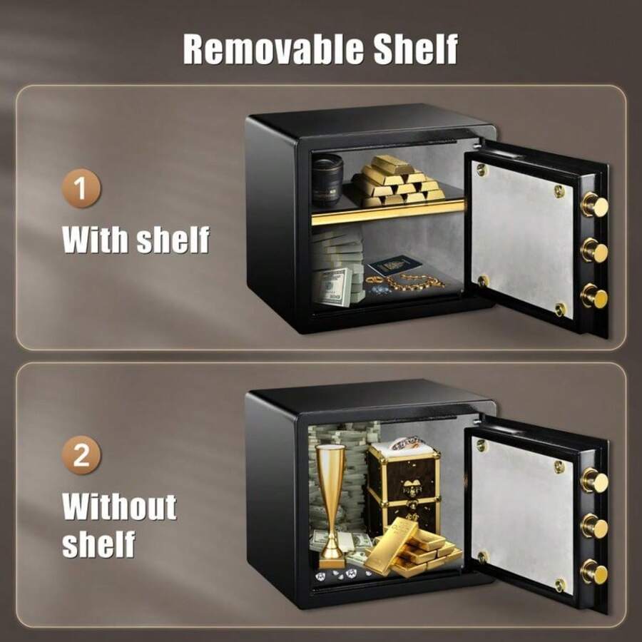 Home Safe Box With Fireproof Waterproof Money Safe Bag, 1.2 Cuft ...