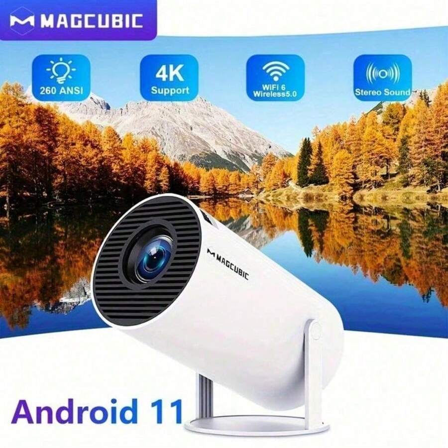 Magcubic Portable Projector HY300 Pro, Android 11 Dual Wifi6 260ANSI ...