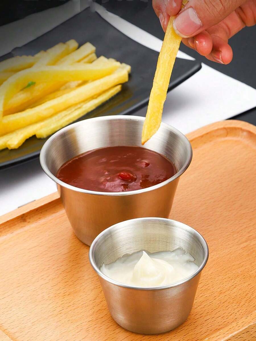 Stainless Steel Dipping Bowls, Deepened American Style Ketchup, Salad ...