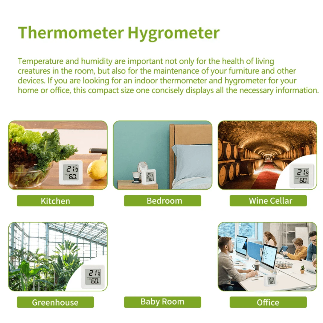 SOKANY 1pc, MINI Home Temperature And Humidity Meter, Bedroom Indoor ...