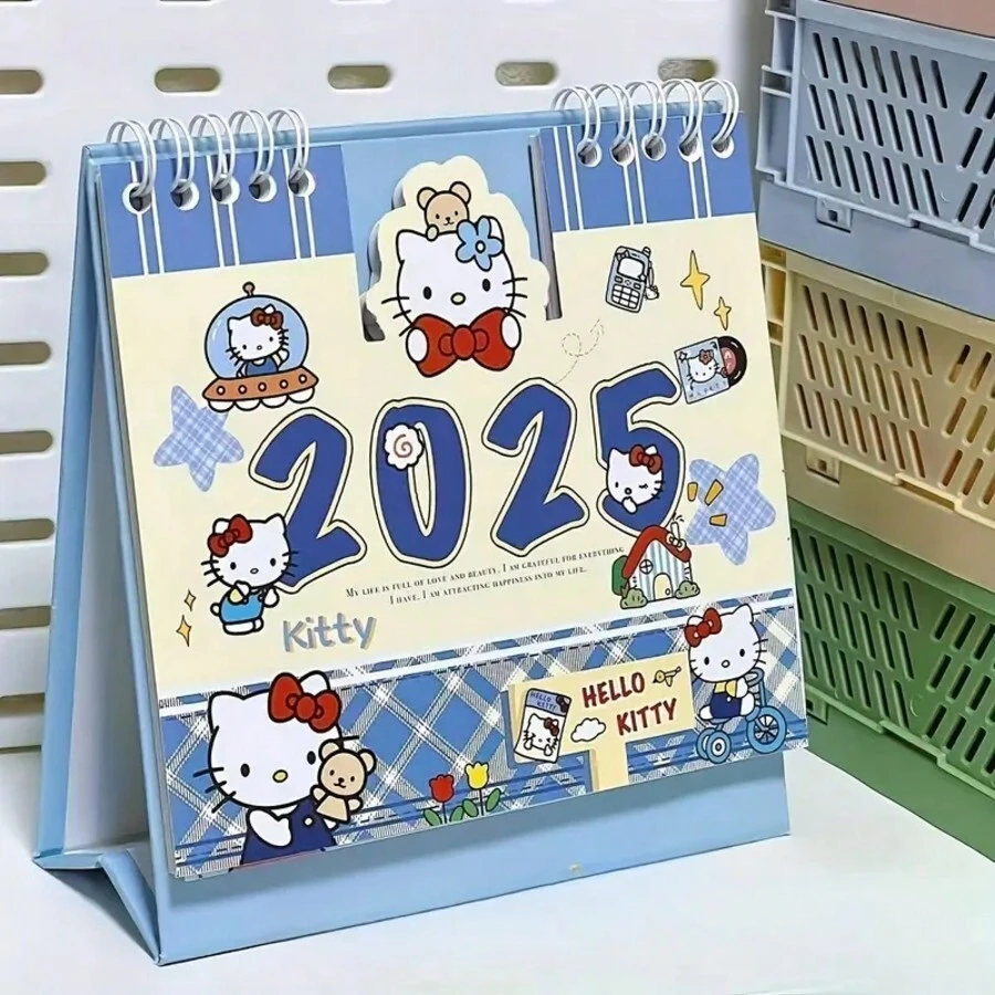 Sanrio 2025 Hello Kitty Desk Calendar - Adorable Character Design ...