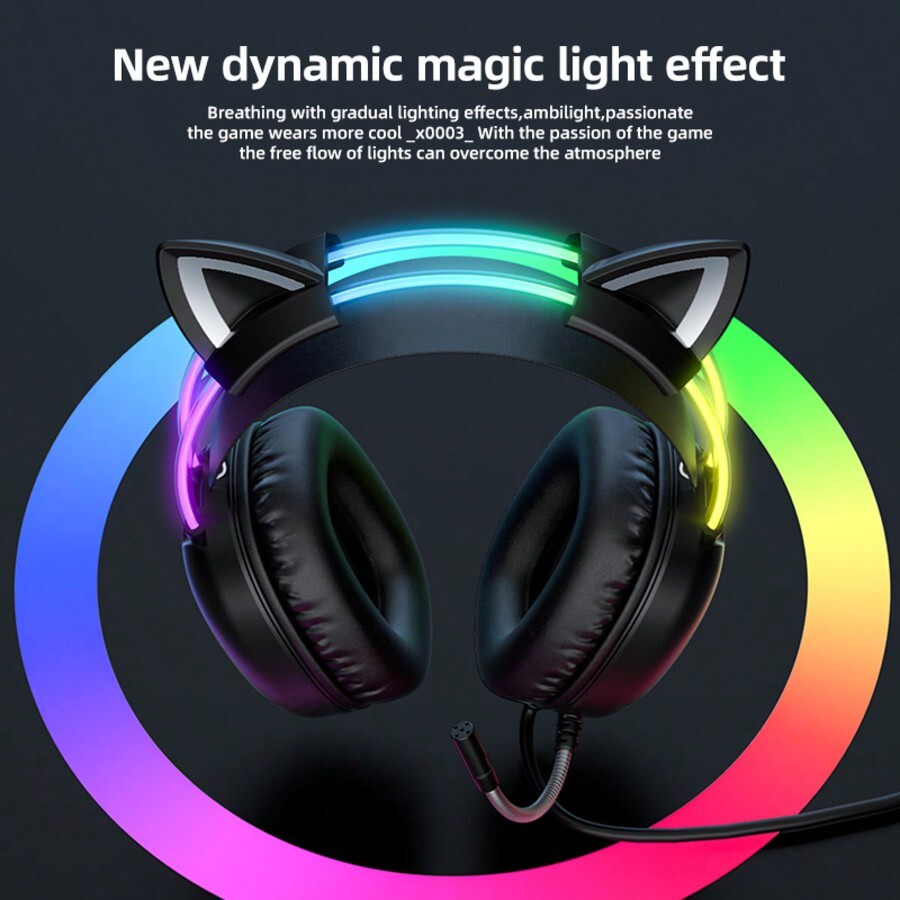 ONIKUMA X33 Pro Gaming Headset Met Dynamisch RGB-licht Afneembare ...