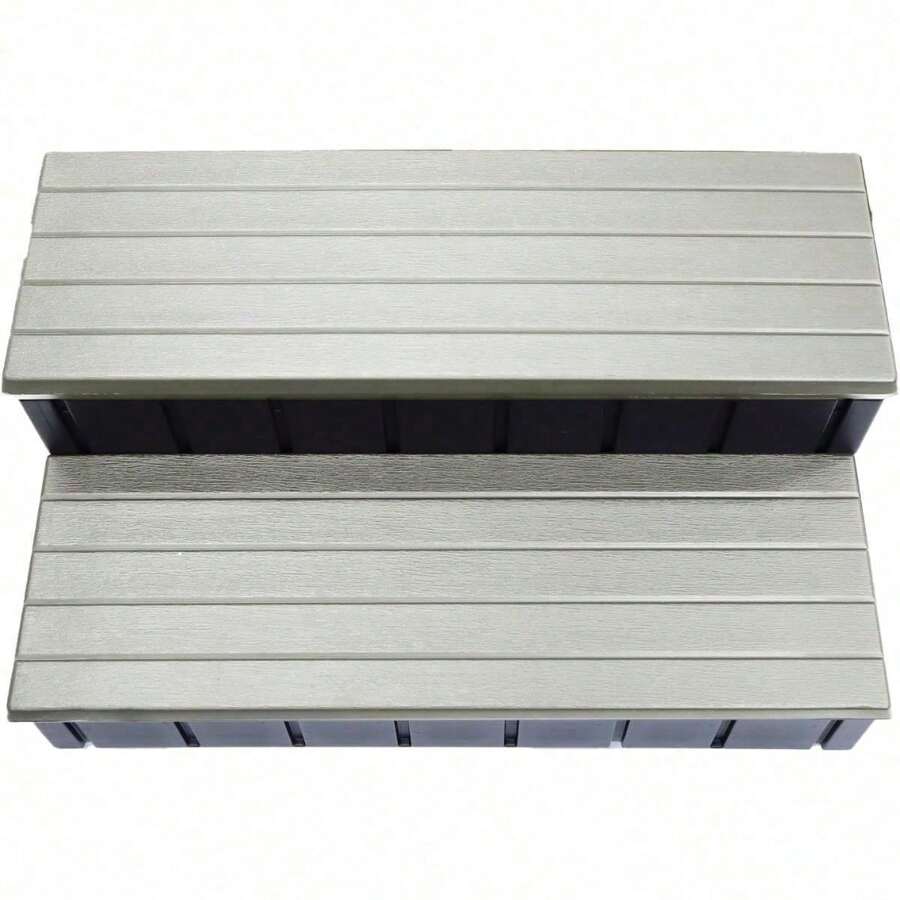 Two Tier 36" Wide Deluxe Hot Tub Step. Non-Skid Spa Steps, Easy ...