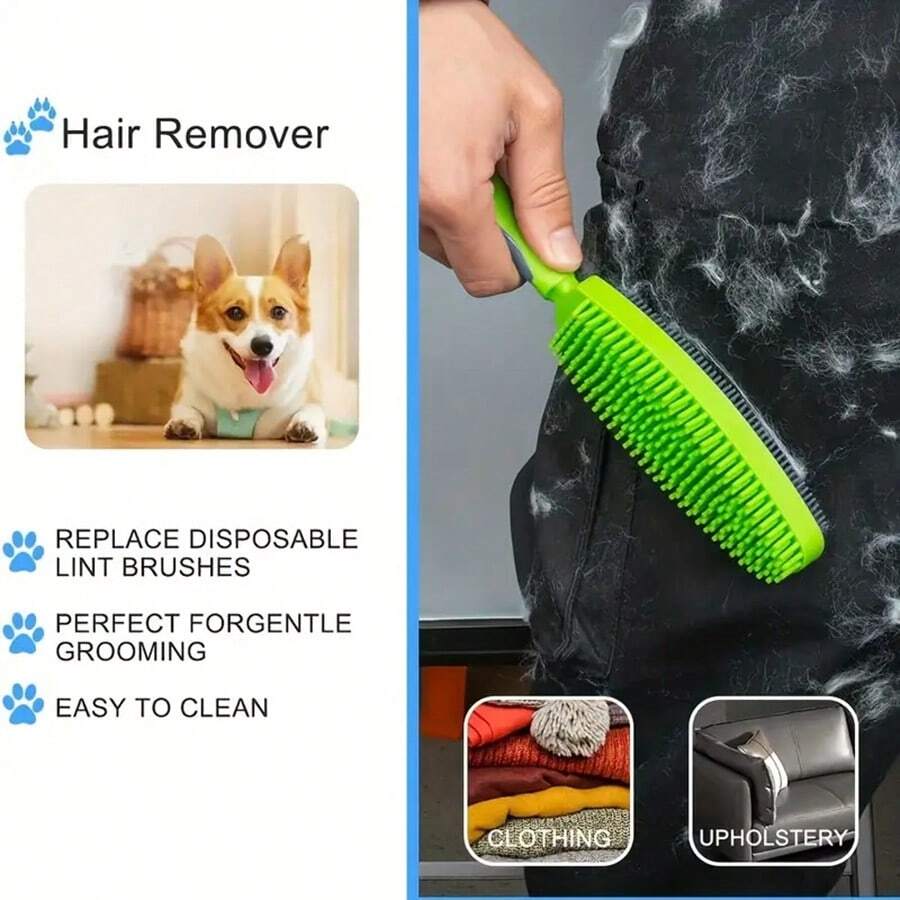 PetPro Silicone Pet Hair Remover Brush For Dogs And Cats, Gentle ...