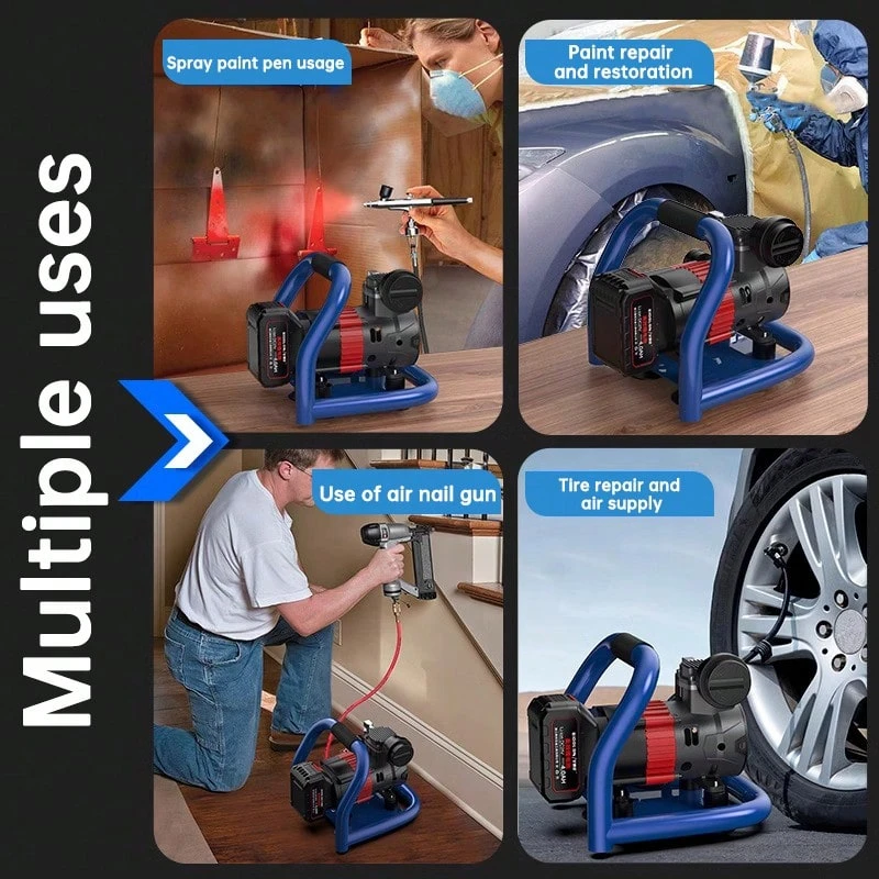 Cordless Brushless Air Compressor, High Pressure Portable Air Pump ...