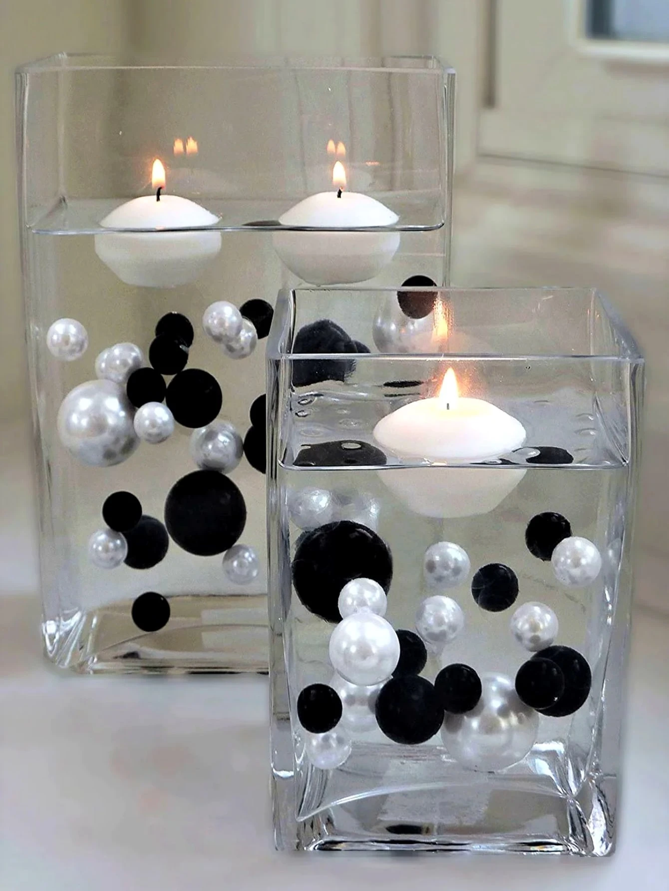 100g Faux Pearl Vase Filler Decor, No Hole Pearl Beads Vase Filler 10 ...