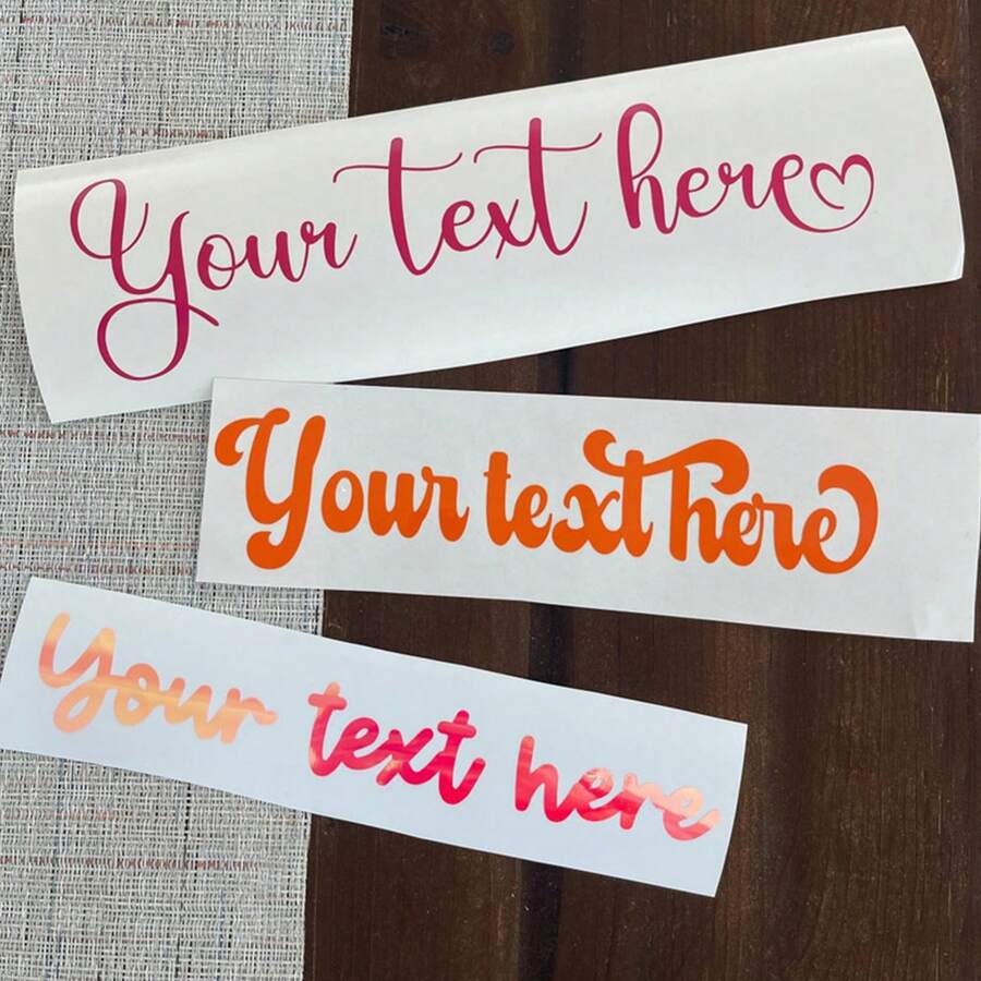 Custom Text Vinyl Decals - Build Your Own Decals - Personalized Decals ...