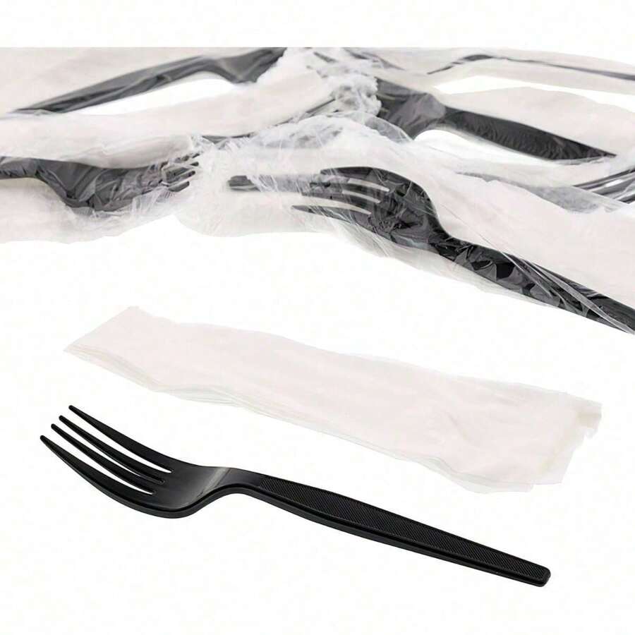 2-In-1 Disposable Silverware Medium Heavy Weight Plastic Utensil Set ...