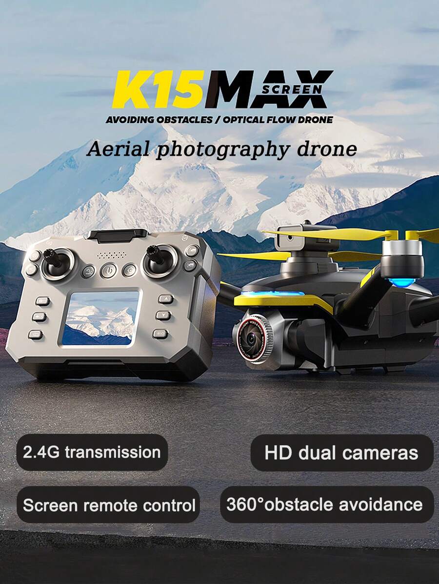 Le nouvel ensemble de drone de photographie aérienne à contrôle d'écran K15 MAX 2025 lancé ...