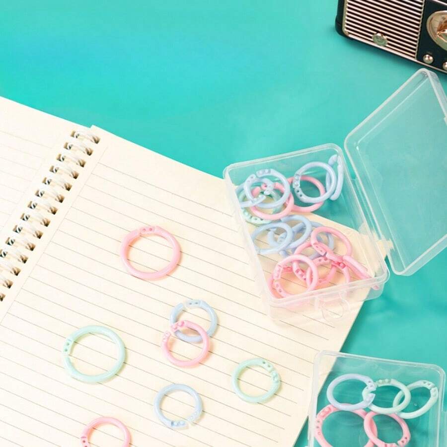 deli Deli Colorful Removable Plastic Loose-Leaf Binder Rings, File Folder Rings, Binding Rings ...