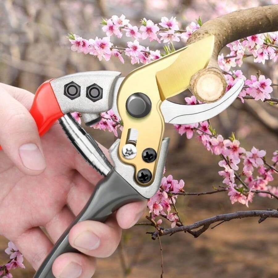 8-Inch Pruning Shears, Premium Bypass Gardening Scissors Secateurs With ...