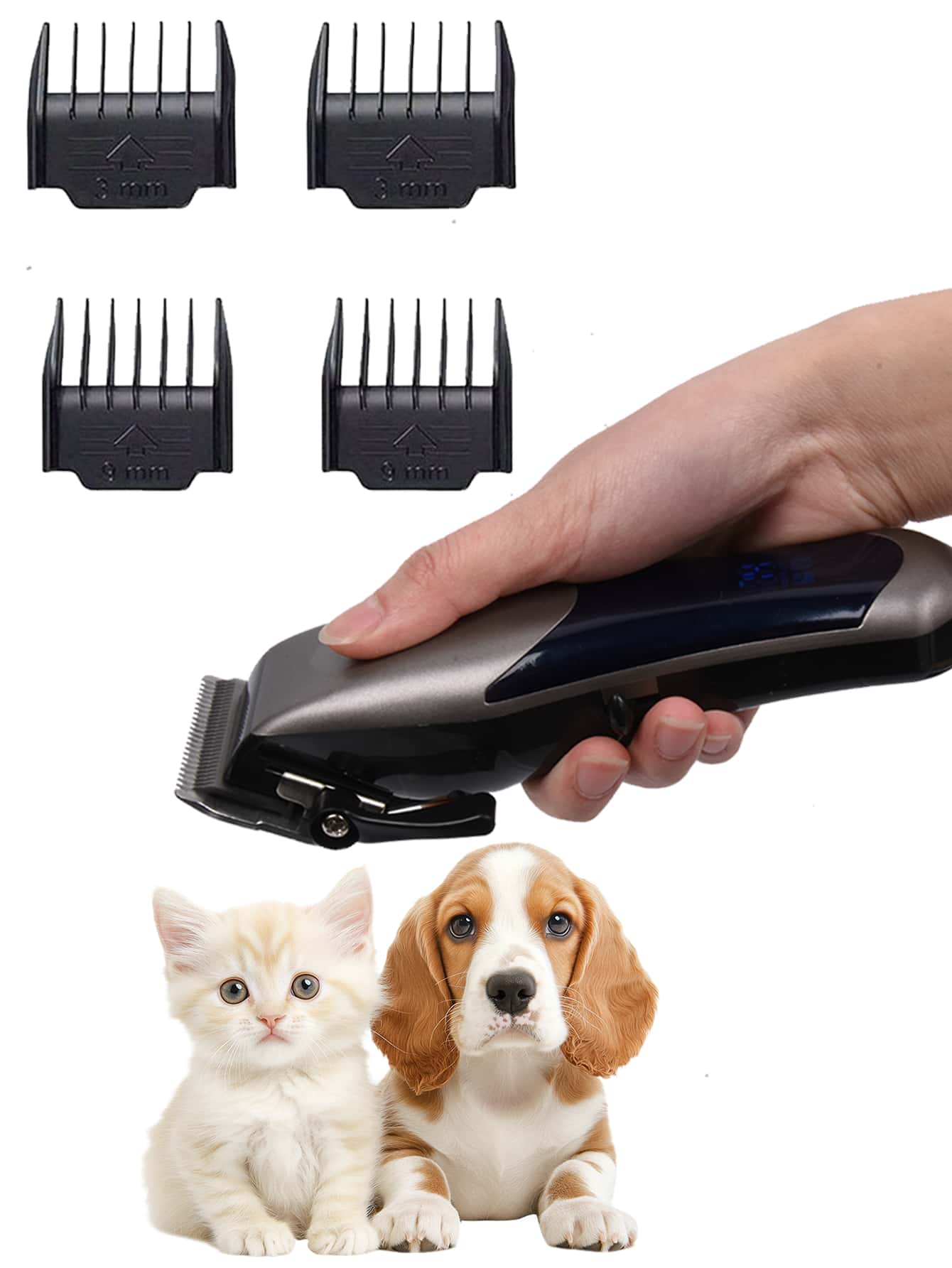 1 PC Rechargeable Pet Shaver Clippers Electric Quiet Grooming Hair ...