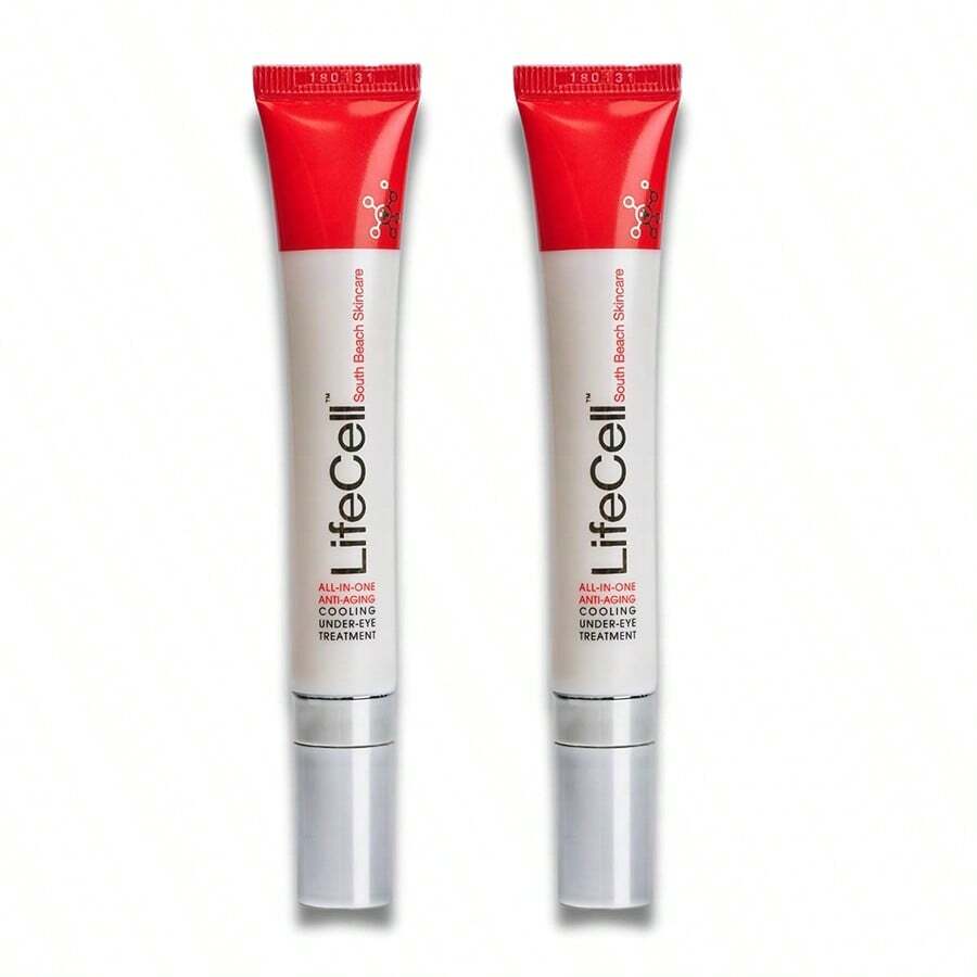 LifeCell Eye Cream 2 Pack, Cooling Undereye Eye Anti-Aging, Reduces Wrinkles, Puffiness And Dark ...