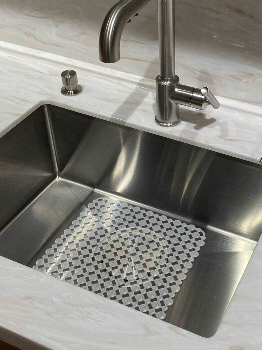 1pc Kitchen Sink Protection Mat, Mesh Soft Rubber Sink Dishwasher ...