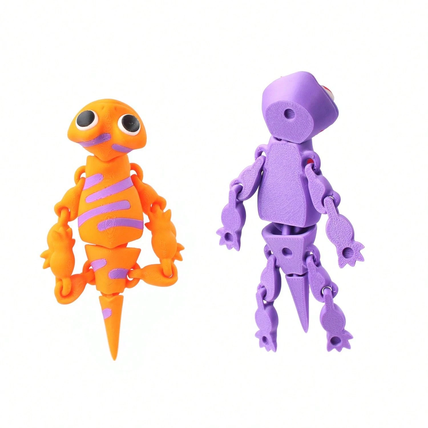 3D Printed Articulated Tiger Striped Gecko Figure, Stress Relief Fidget ...