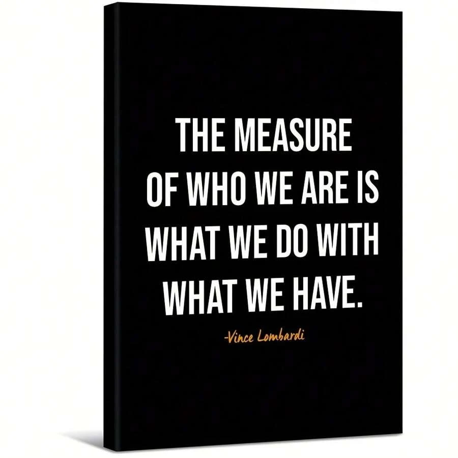 Vince Lombardi Inspirational Quote Poster Large Wooden Framed Wall Art ...