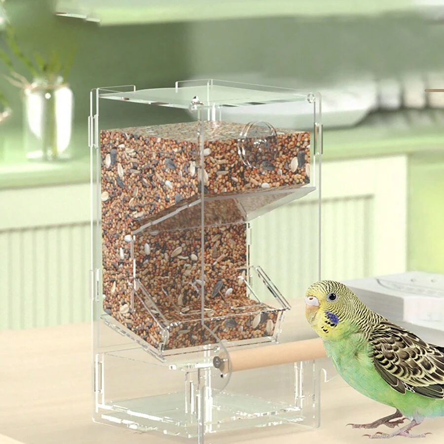 Removable Bird Automatic Feeder Gravity Automatic Dispenser For Birds ...