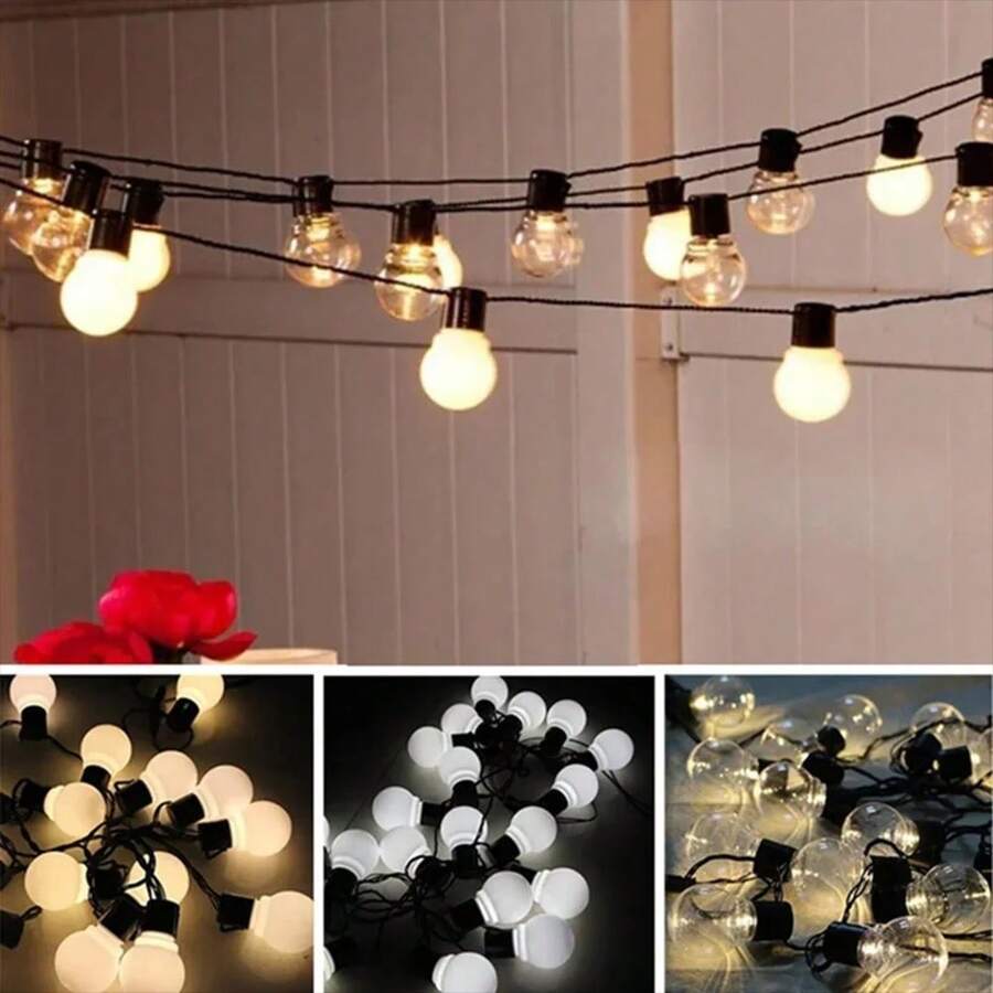 LED Globe String Lights, Outdoor String Lights, Outdoor Hanging Patio ...