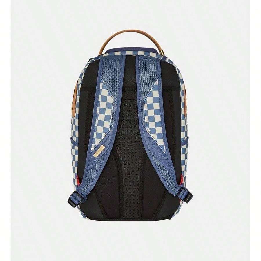 Sprayground Shark Yacht Club DLXSV Backpack Unisex Blue White Checkered ...