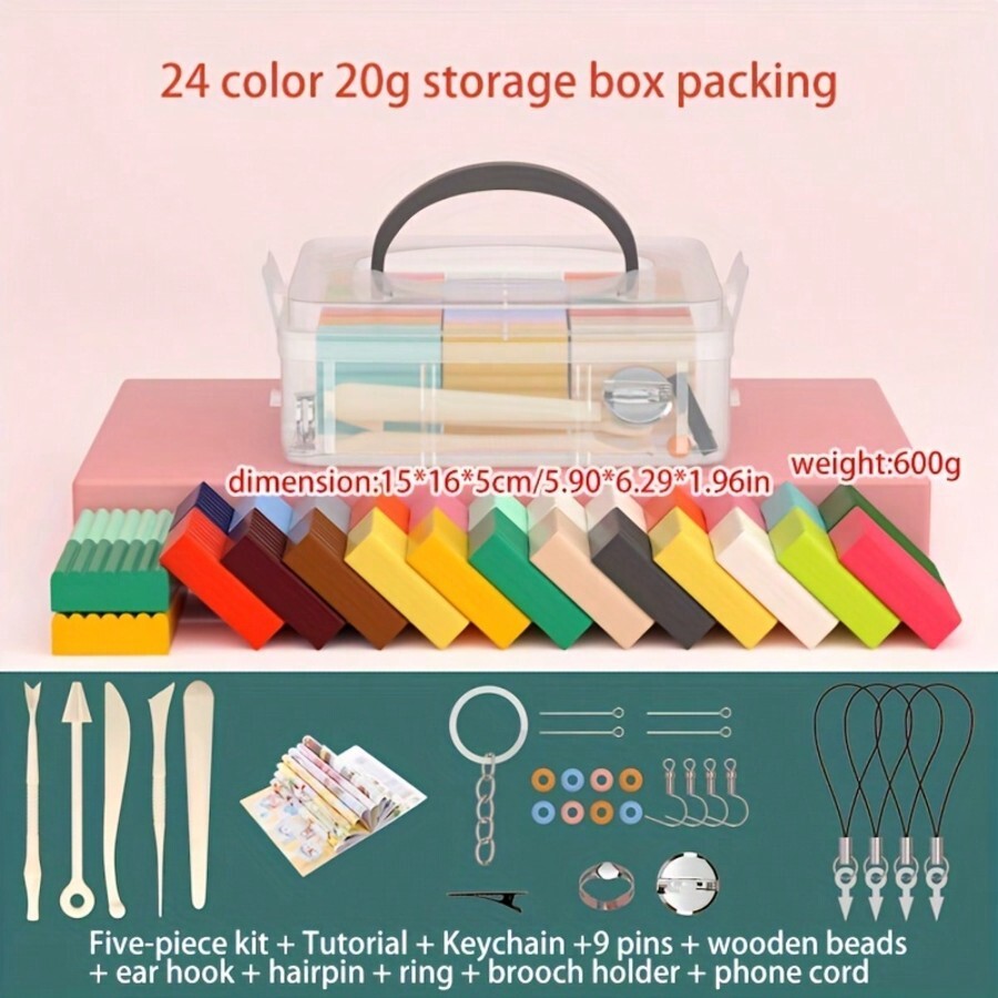 46pcs DIY Air Dry Clay Modeling Craft Kit, Includes Sculpting Tools For Handmade, Super Light ...