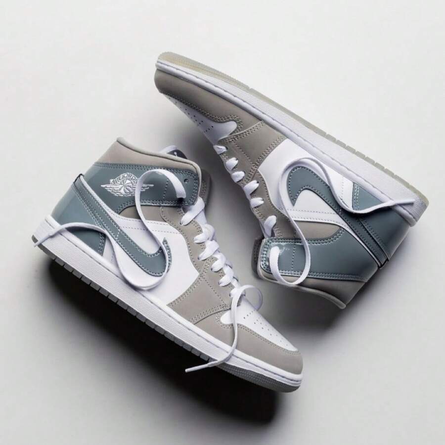 Nike Air Jordan 1 Mid SE White Medium Grey Cool Grey HF3216-100 Men's ...