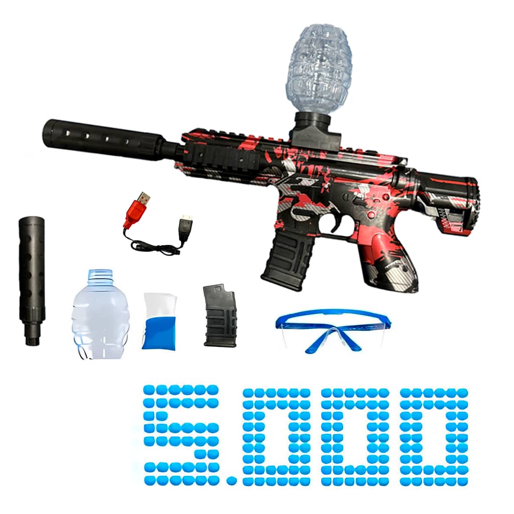 M416 Automatic Electric Gel Blaster Gun - With Silencer And 5000 ...