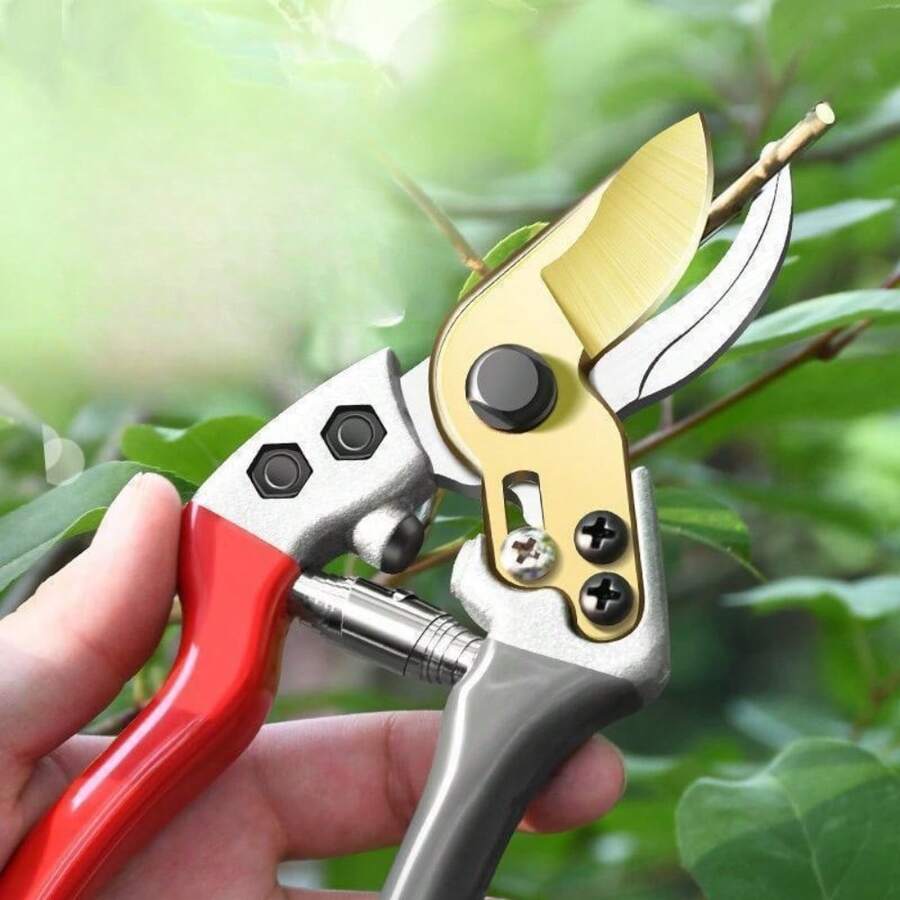 8-Inch Pruning Shears, Premium Bypass Gardening Scissors Secateurs With ...