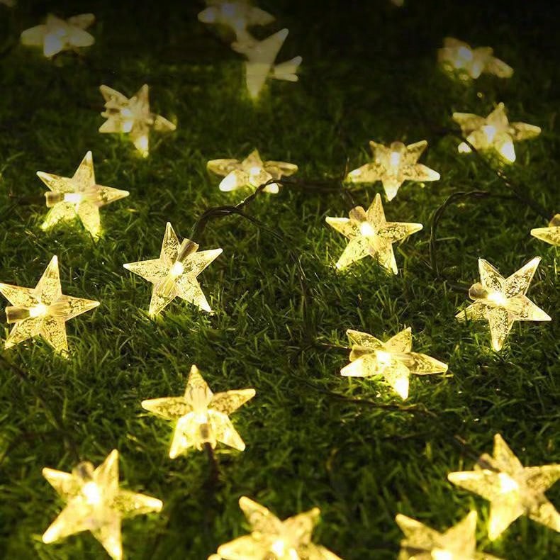 1pc Led Solar Star Light String Wrapped Around Tree Waterproof Garden ...