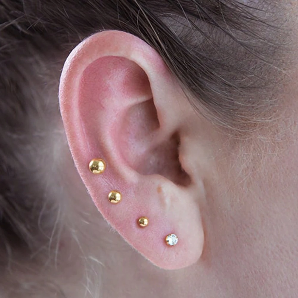 Ear Piercing Kit,Disposable Ear Piercing Gun With 5mm Crown Cubic ...