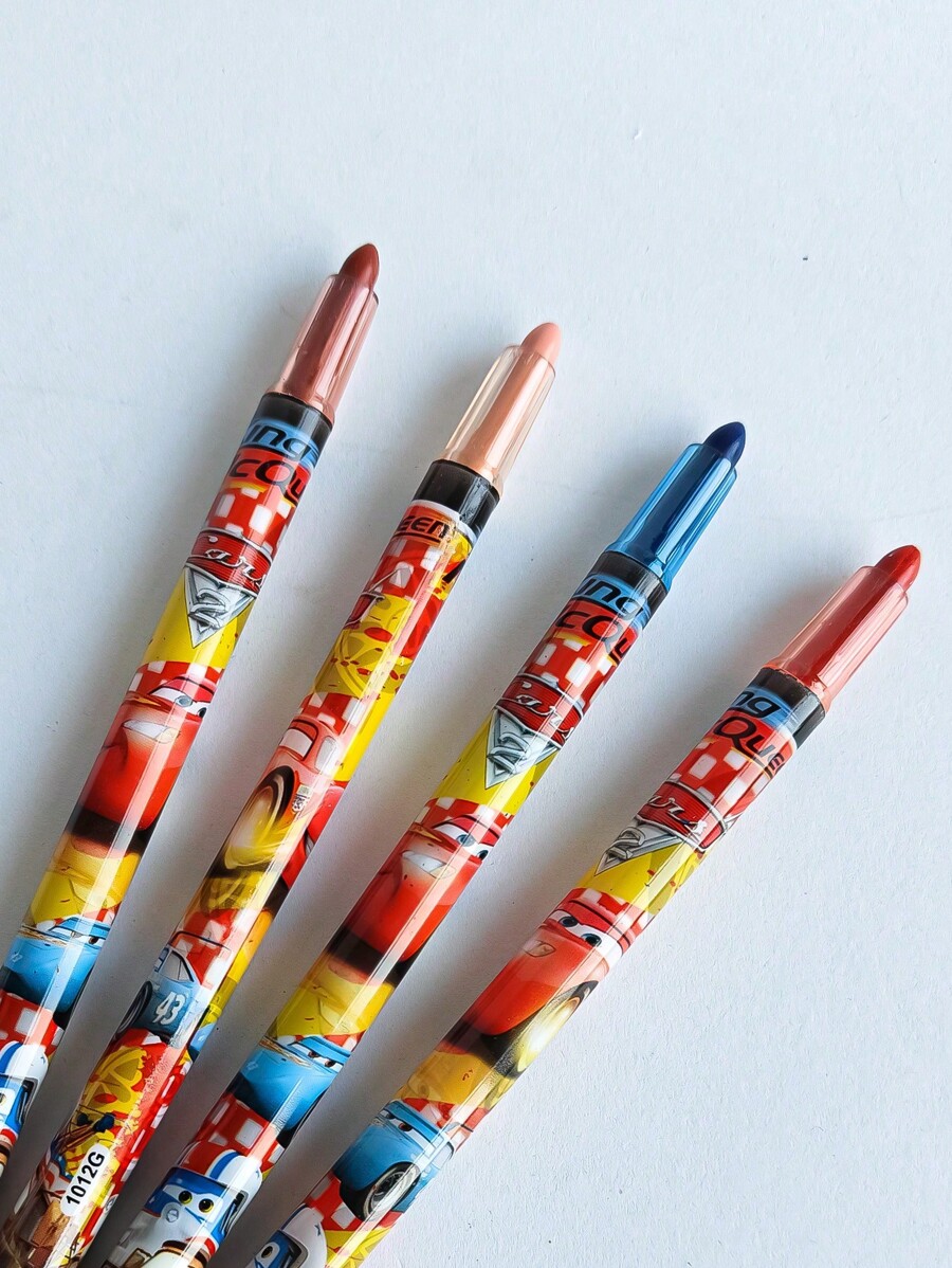 Disney 1Pc Cartoon Rotating Crayons 12 Colors Drawing Pens Paint Stick ...