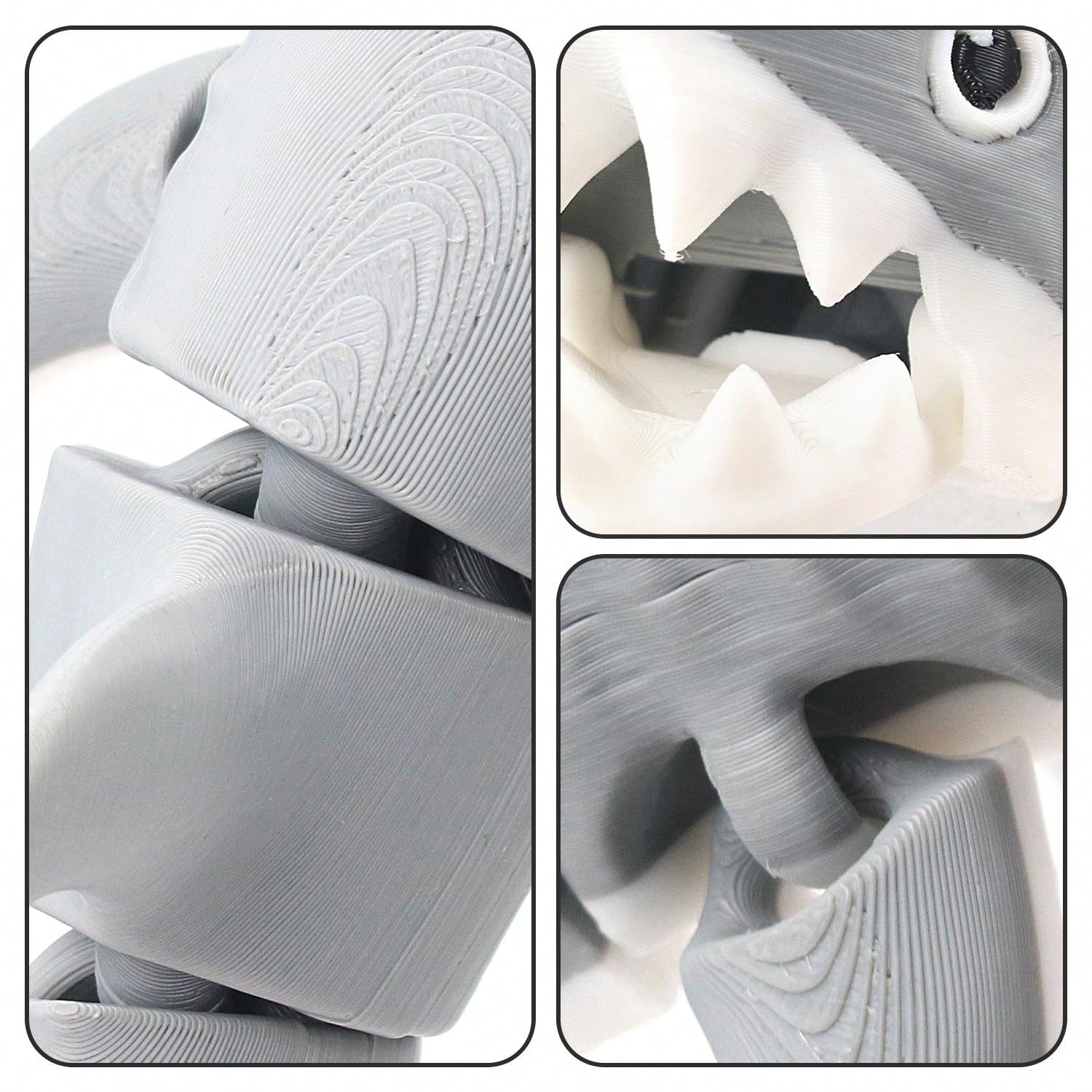 3D Printed Megalodon Shark Model, Large Size Ocean Creature Home Decor ...