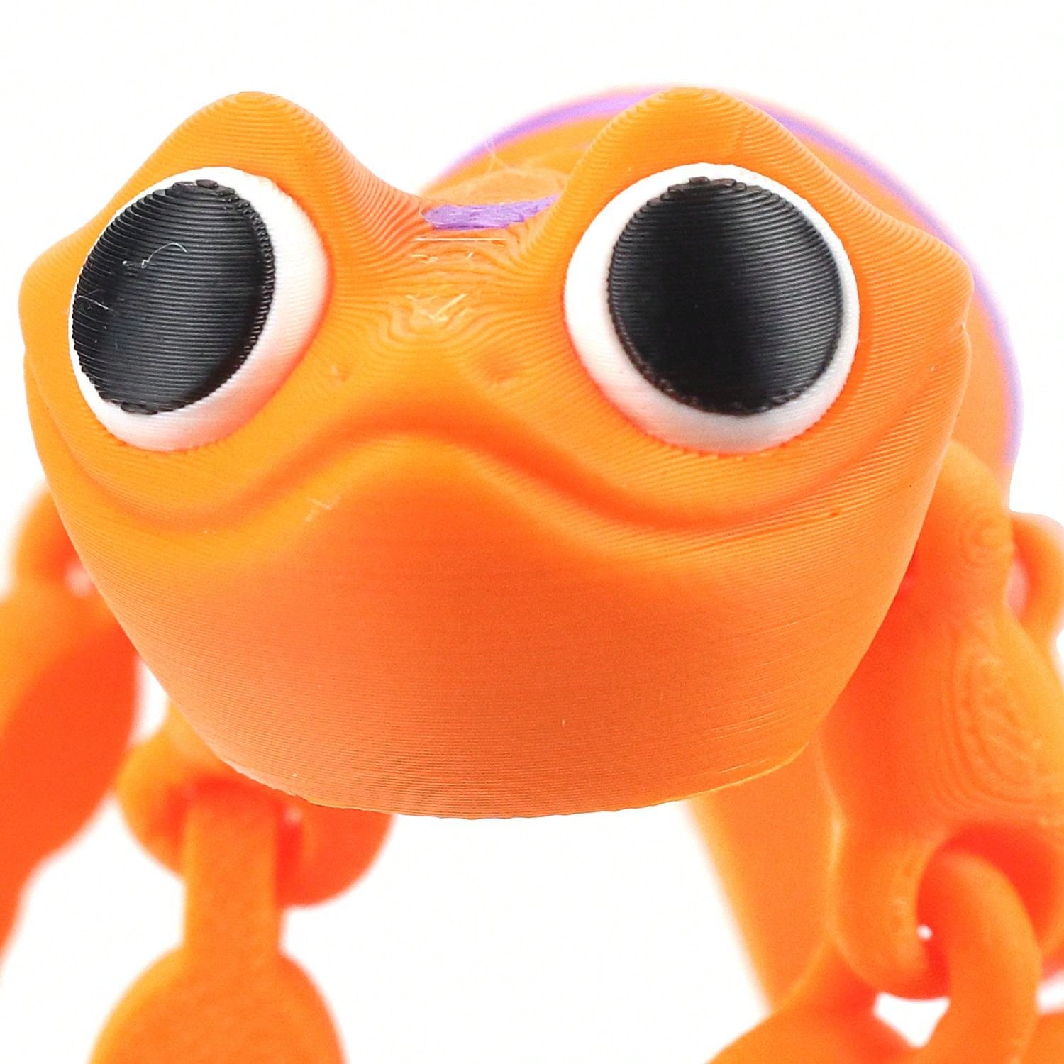 3D Printed Articulated Tiger Striped Gecko Figure, Stress Relief Fidget ...