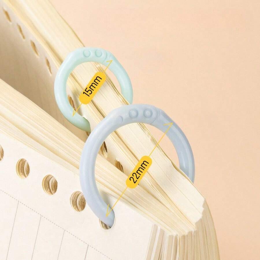 deli Deli Colorful Removable Plastic Loose-Leaf Binder Rings, File ...