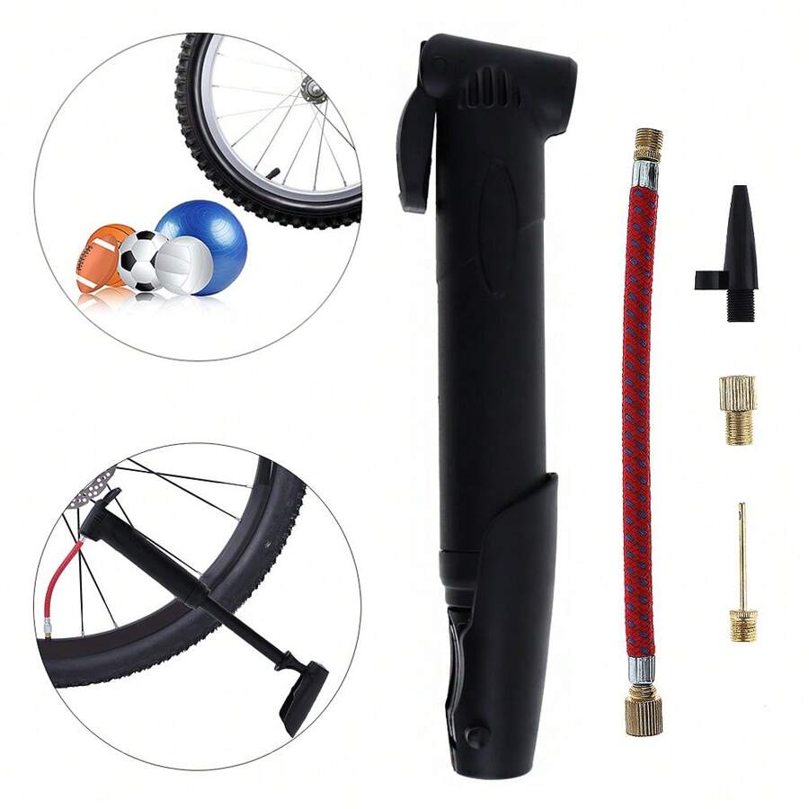 1pc Portable Multi-Function Bicycle Tire Inflator Pump With Inflation ...