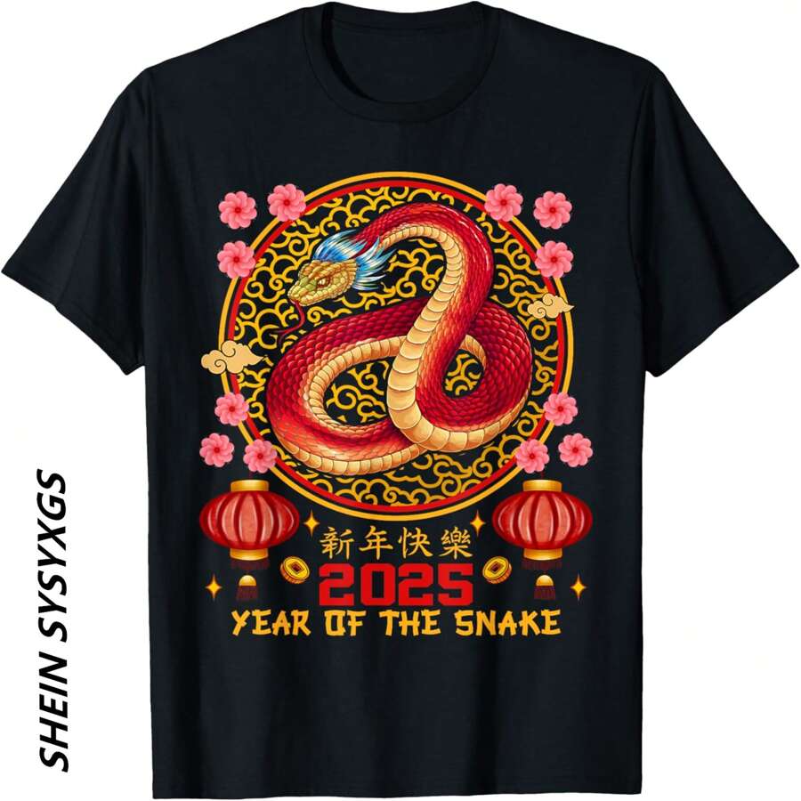 Chinese New Year Snake The Year Of The Snake 2025 T-ShirtChinese New ...
