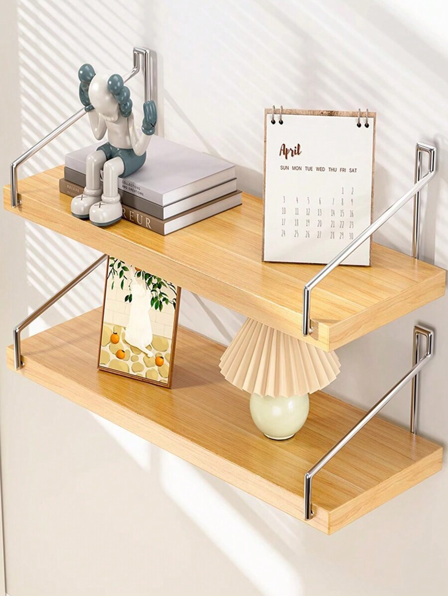 1pc (With Hook) Partition Wall Shelf, Wallmount, No Drill, Bookshelf ...