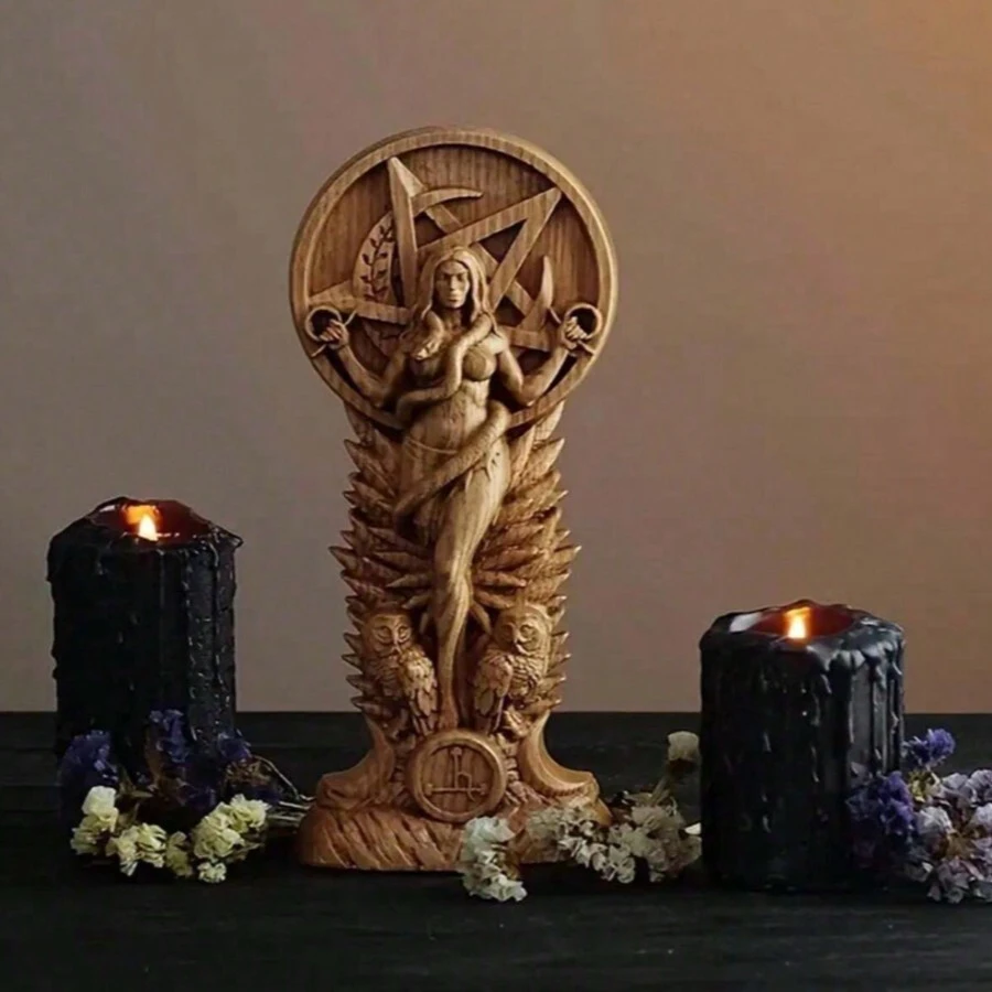 1pc Goddess Sculpture Western Goddess Sculpture, Sumerian Witch, Female ...
