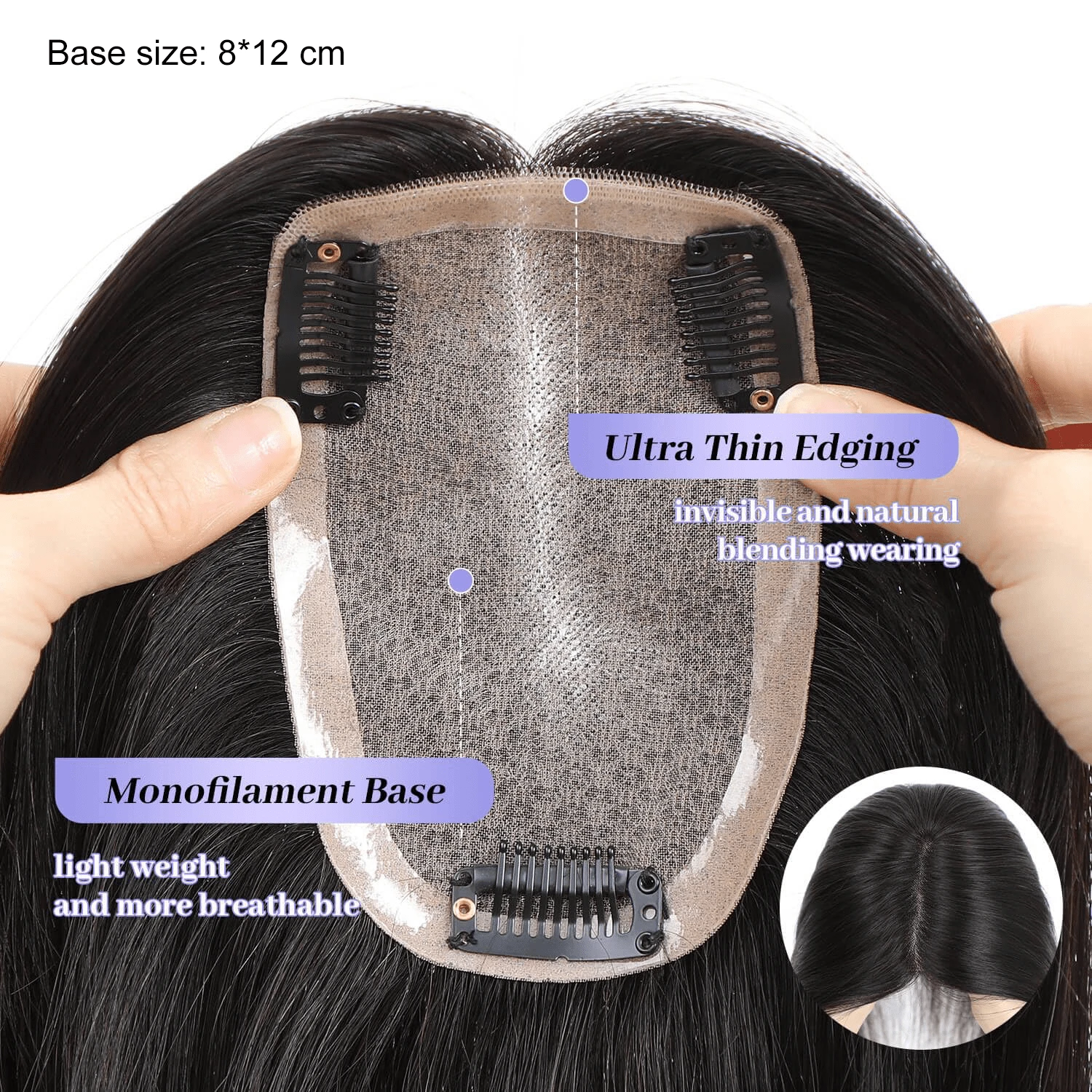 Postizos para el cabello para mujeres, cabello humano real, piezas de ...